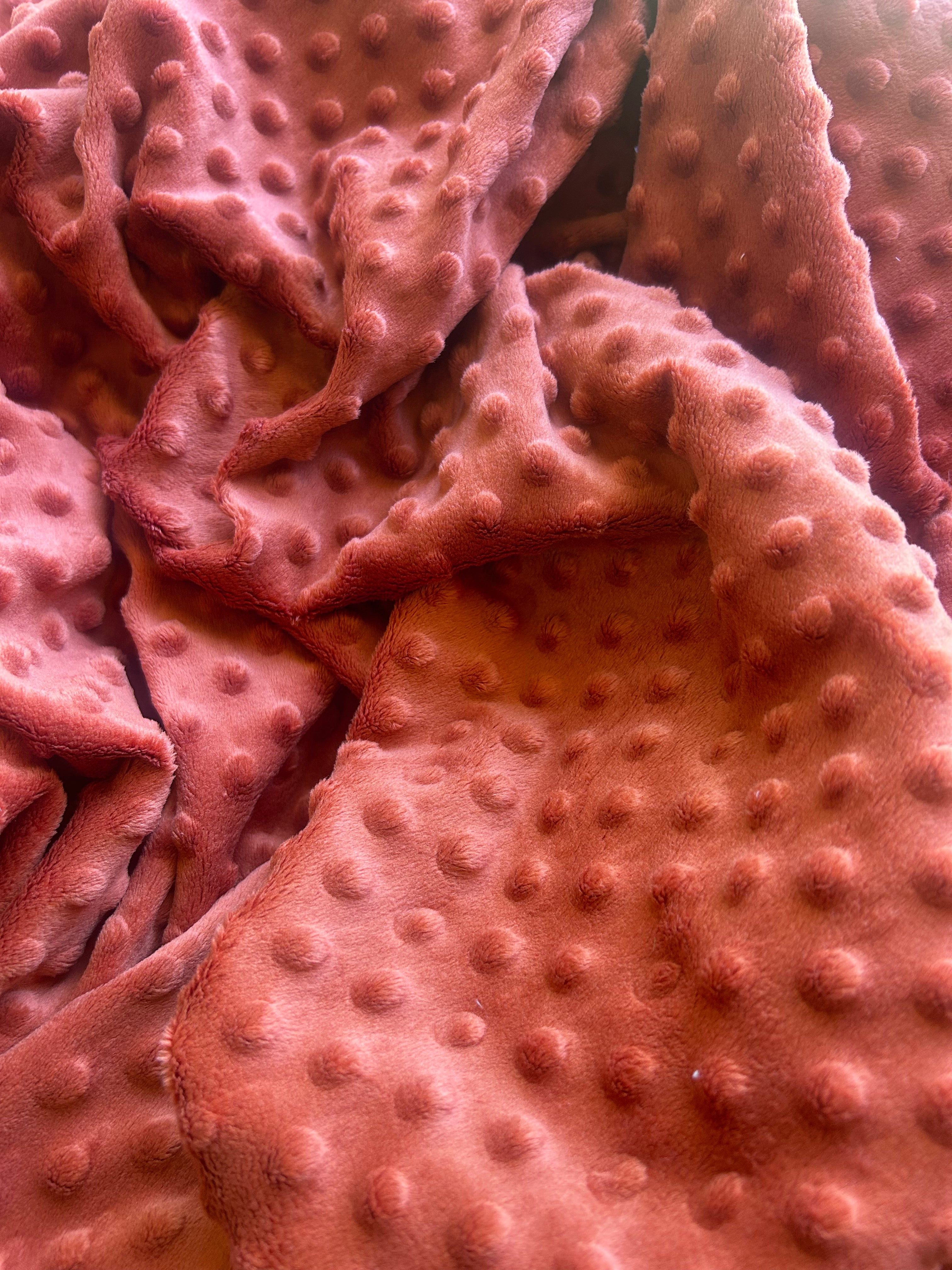 Premium Minky Dot Fabric - Rust – Minkee Minky Fabrics Australia